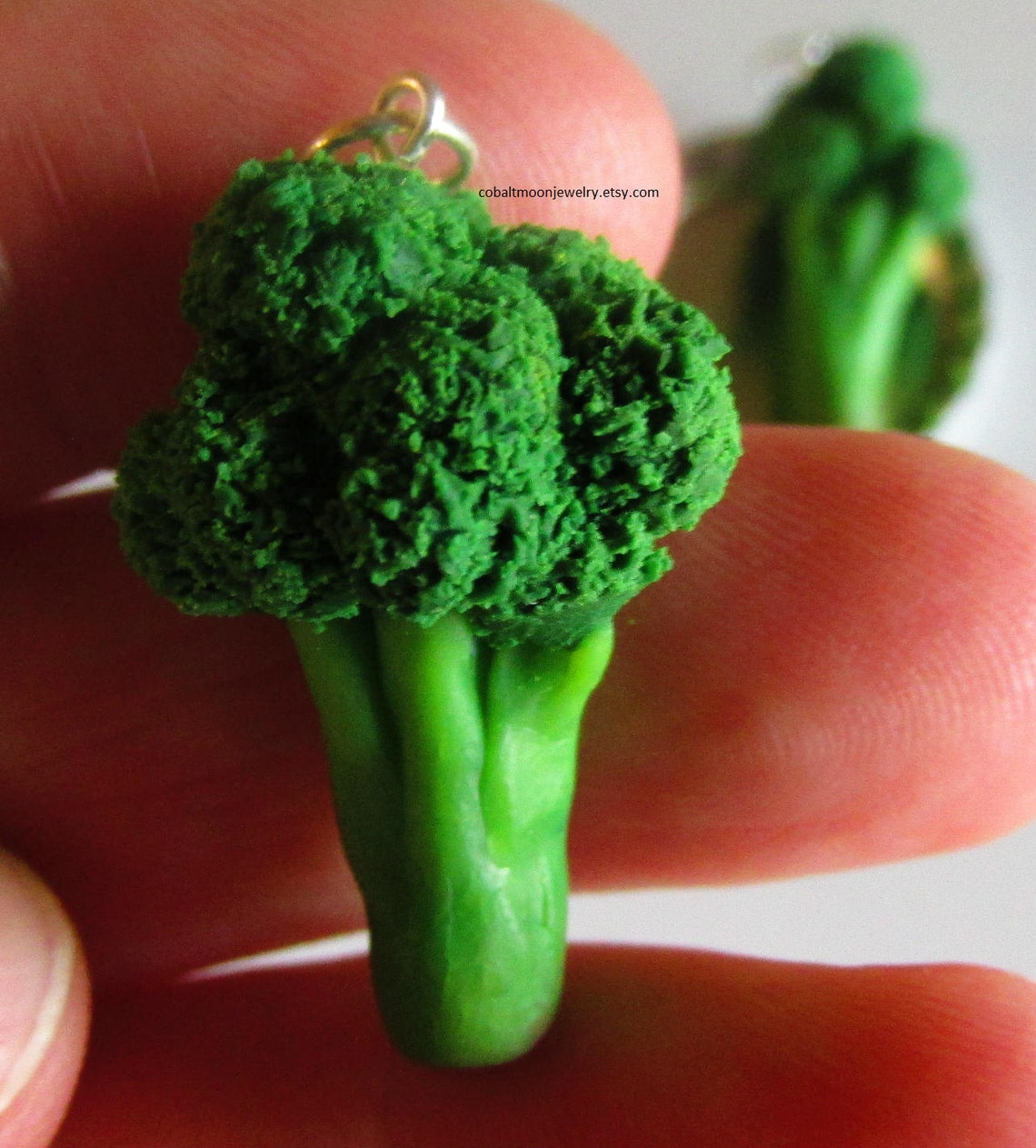 Broccoli Charm Necklace Miniature Broccoli Necklace Food - Etsy UK