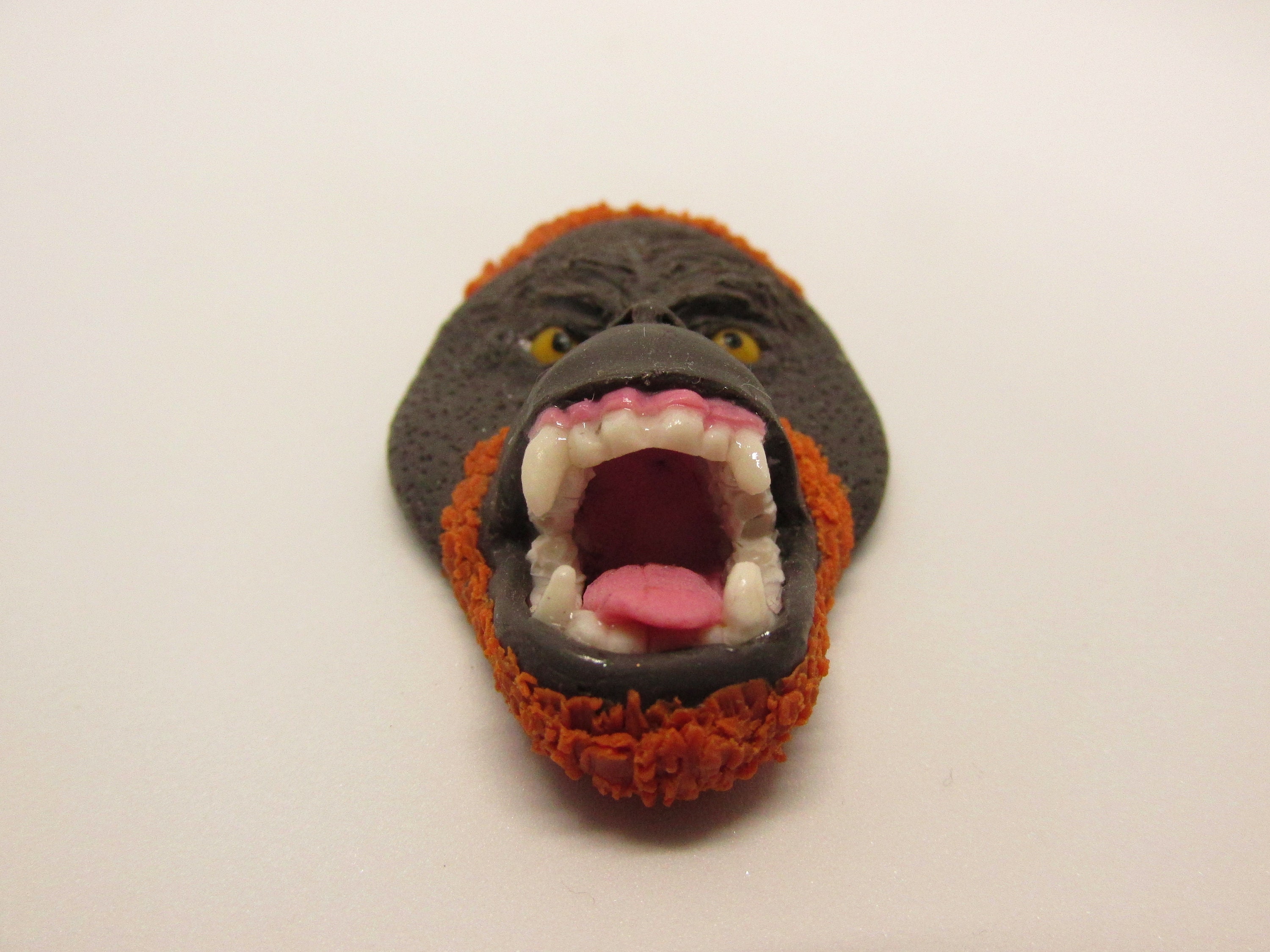 Realistic Great Ape Polymer Clay Orangutan Pendant Art | Etsy