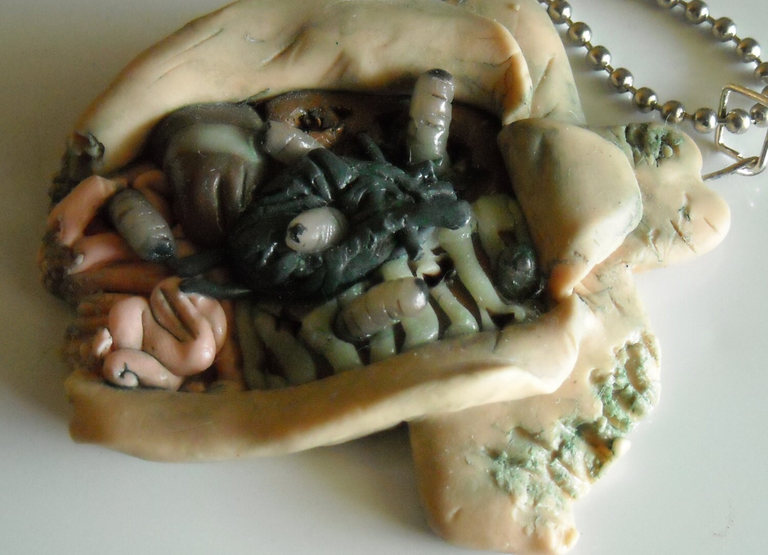 Zombie Autopsy -realistic - Maggot Infested- Necklace- Zombieland, Warm ...