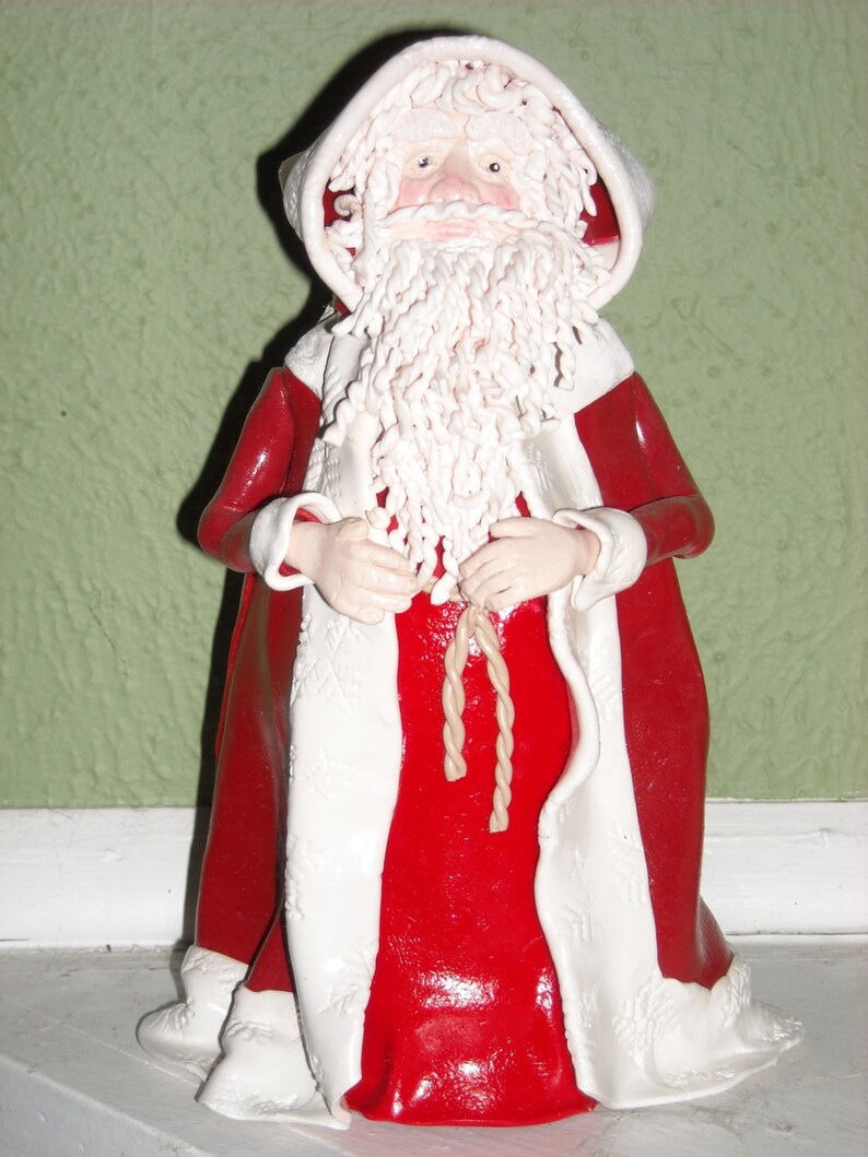 Traditional Santa Clause Hand Sculpted Polymer Clay Art - Etsy