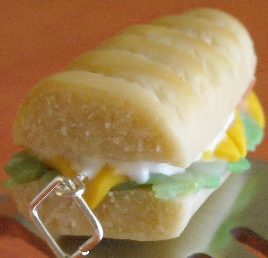 Ham and Cheese on Baguette, Sandwich Necklace, Fake Food Jewelry ...