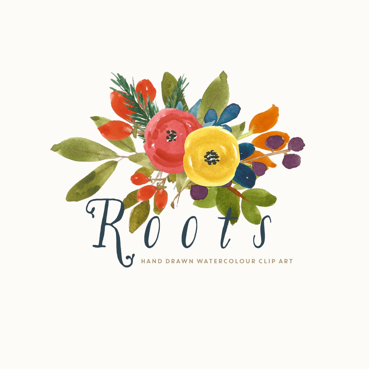 Flower With Roots Clipart
