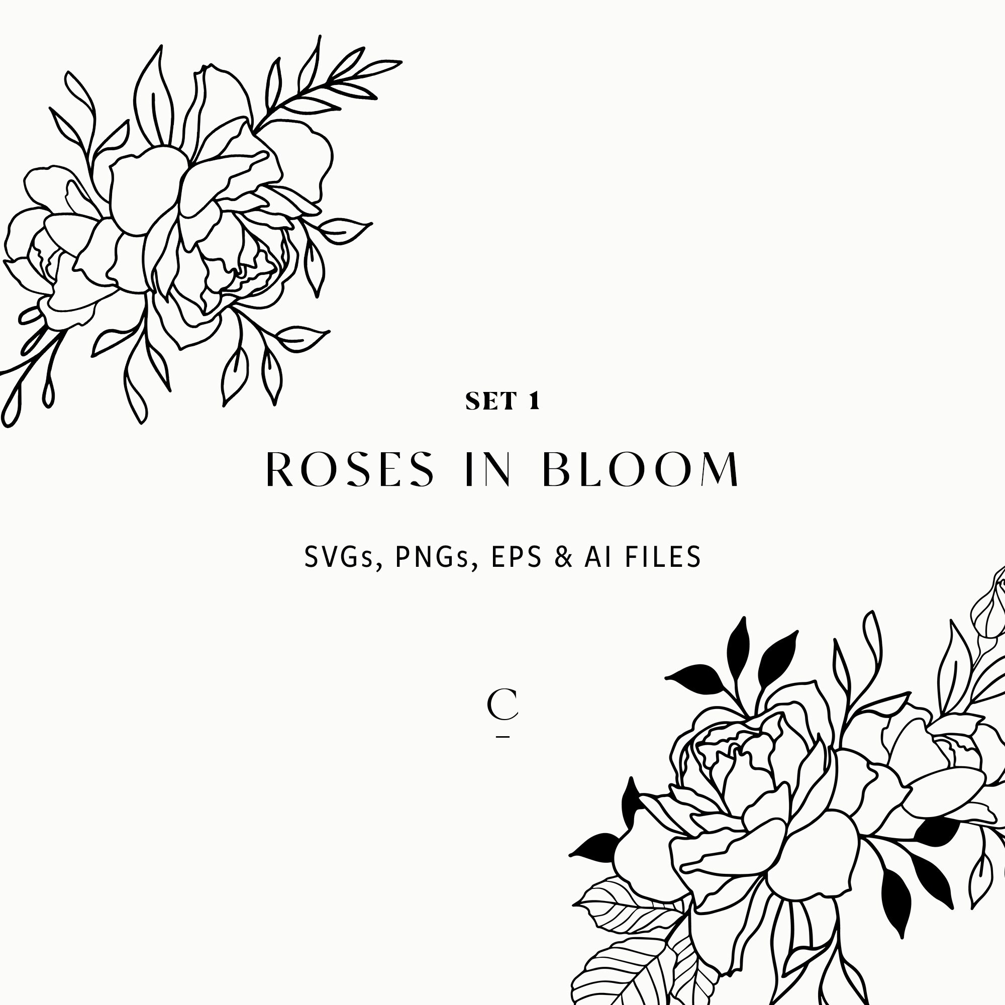 2 Rose Svg Flower Svg Commercial Use SVG Files for Cricut - Etsy UK