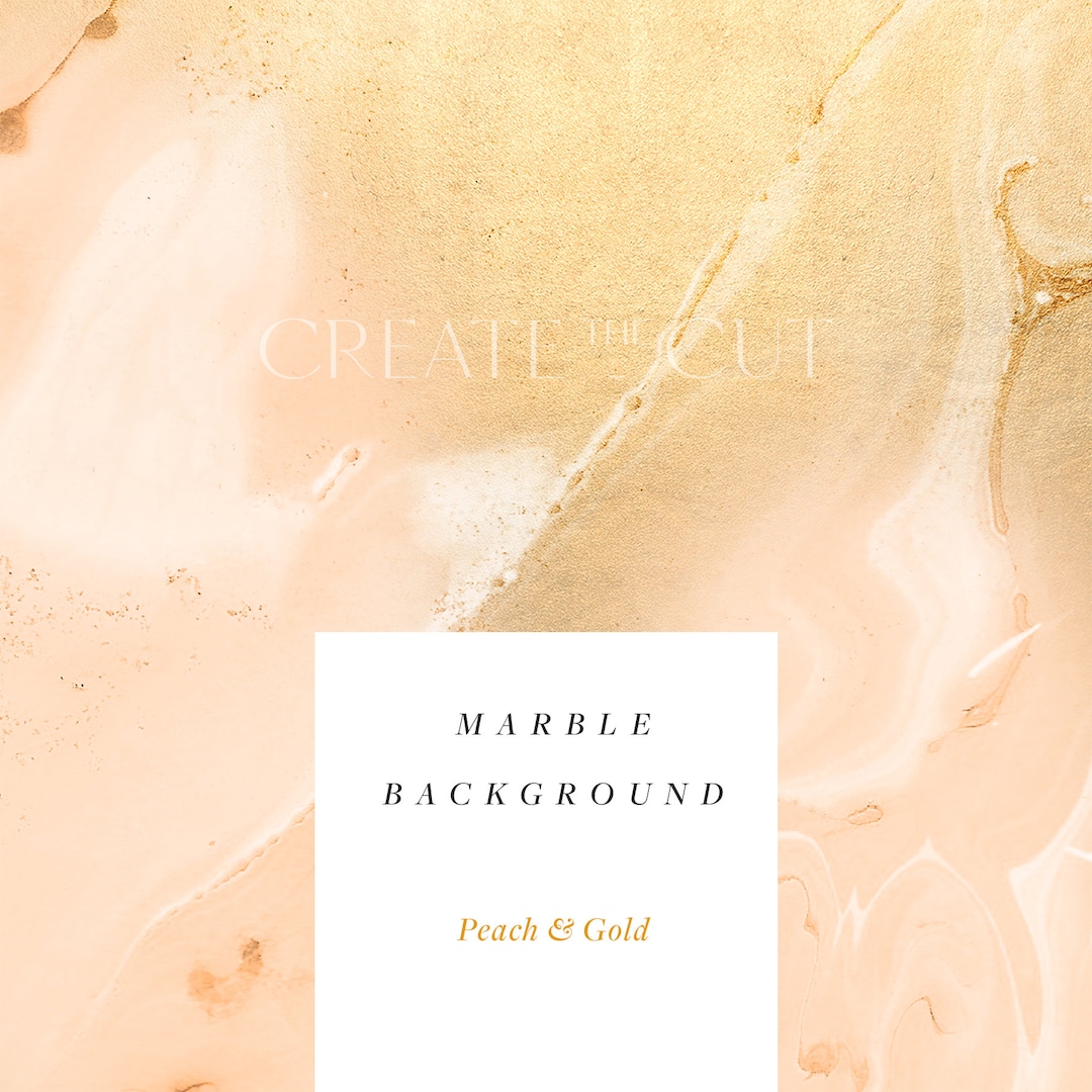 Peach & Gold Marble | Marble Background Digital Paper | 12" X 12 ...
