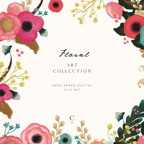 Thanksgiving Flower Clipart Clip Art Thanksgiving Autumn Fall | Etsy