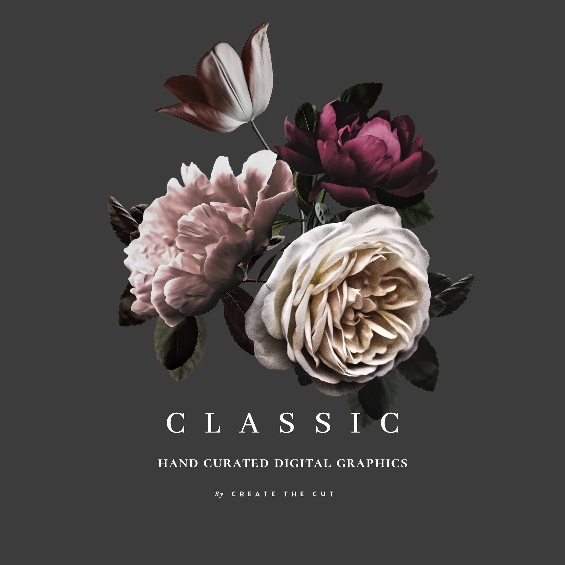 Floral Clipart Real Flower Clip Art Rose Clipart Digital | Etsy