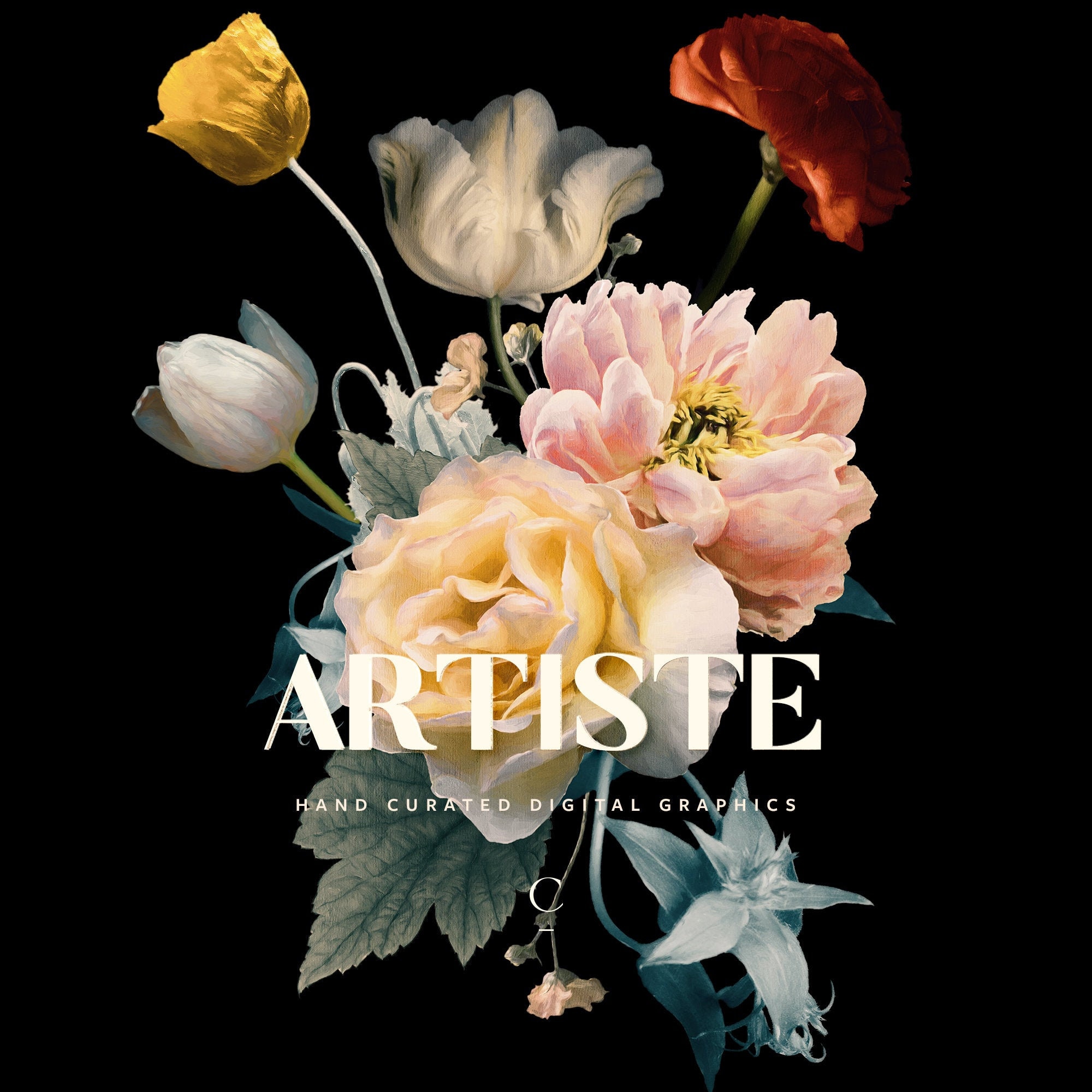 Real Flower Clip Art Floral Clipart Real Flower Vector - Etsy Canada