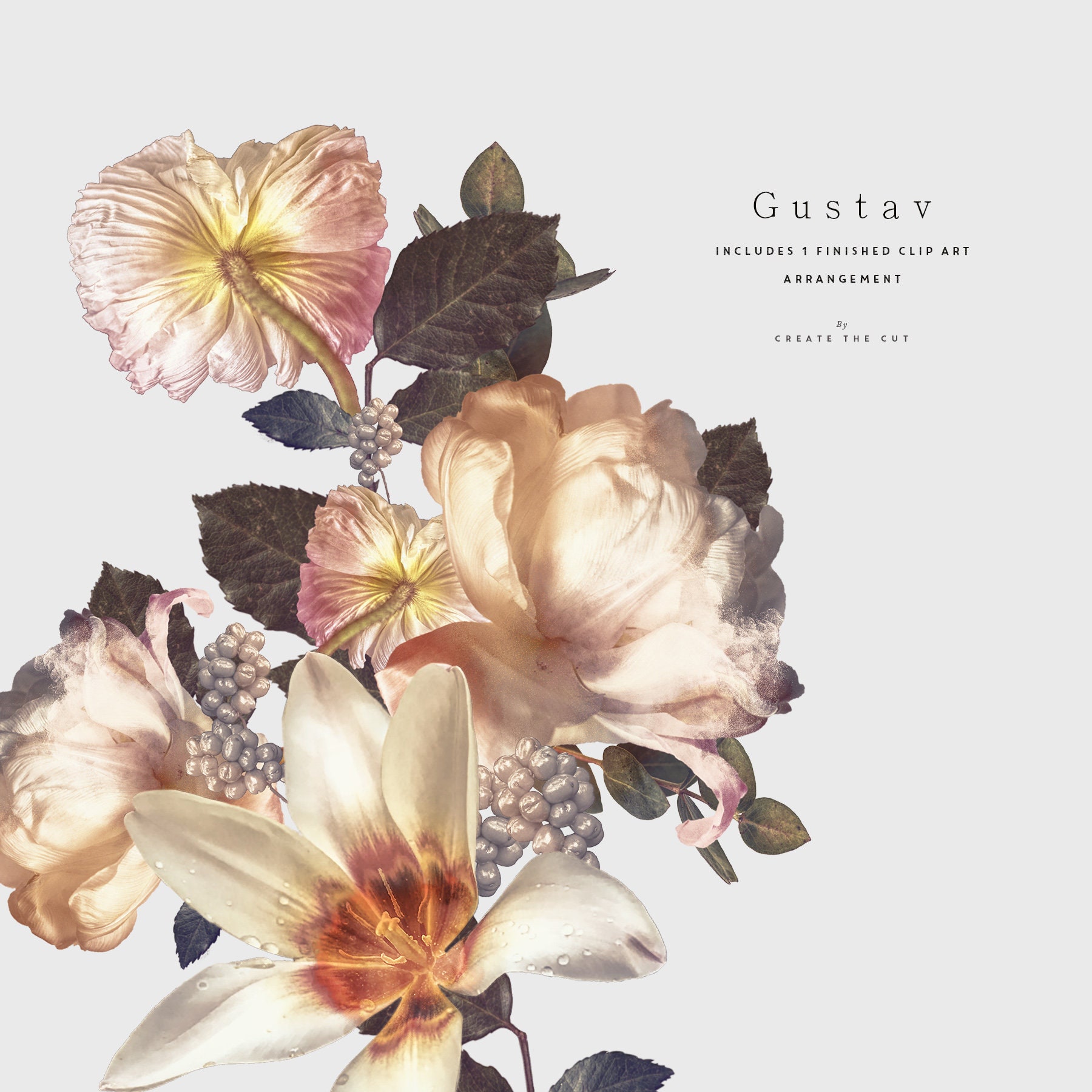 Real Floral Clipart Flower Clip Art PNG Flower - Etsy UK