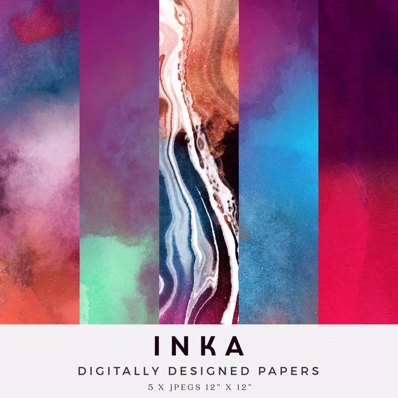 Inka Design Kit Flower Watercolour Clip Art Designer - Etsy UK