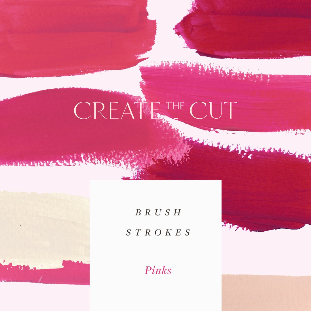 Pinks | Brush Stroke Clip Art | Pink Collection | Acrylics in Pink ...