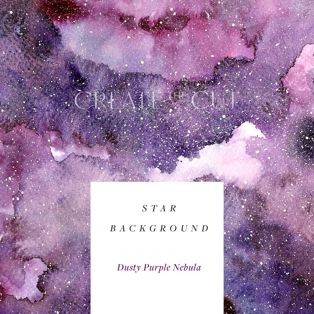 Dusty Purple Nebula | Watercolour Star Nebula Background Digital Paper ...