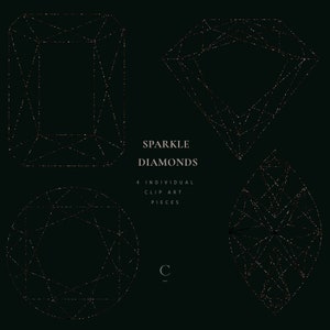 Sparkle Diamonds | Digital Clip Art | Glitter Diamond Shaped Clip Art ...