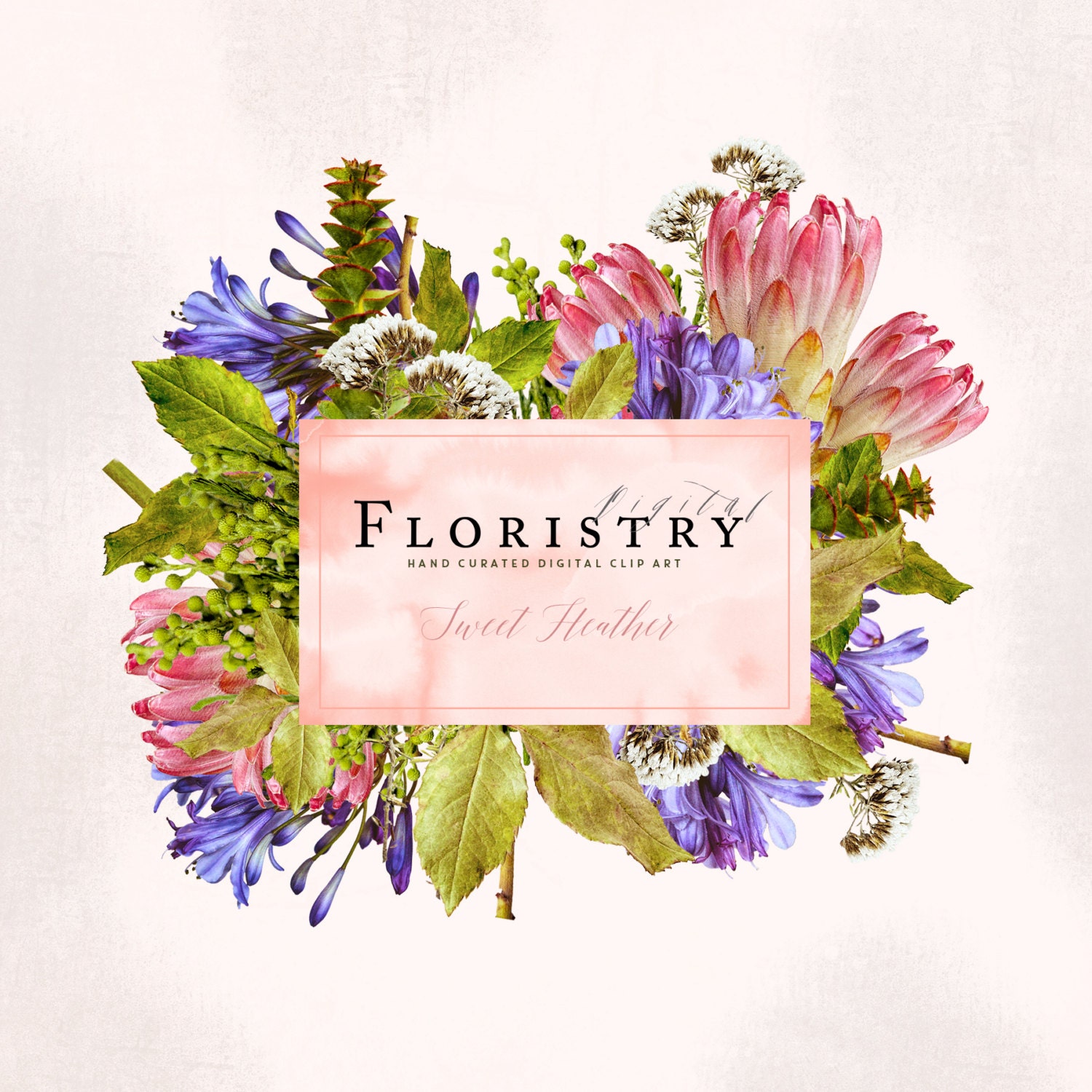 Floral Clipart - Real Flower Clip Art - PNG - Digital Art - Wedding ...