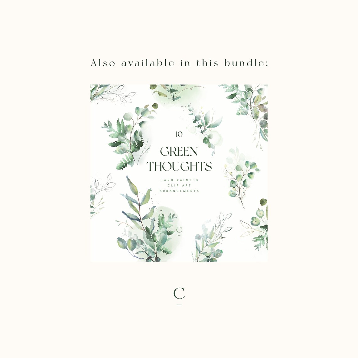 Watercolor Eucalyptus Clipart Greenery Corner Arrangement | Etsy