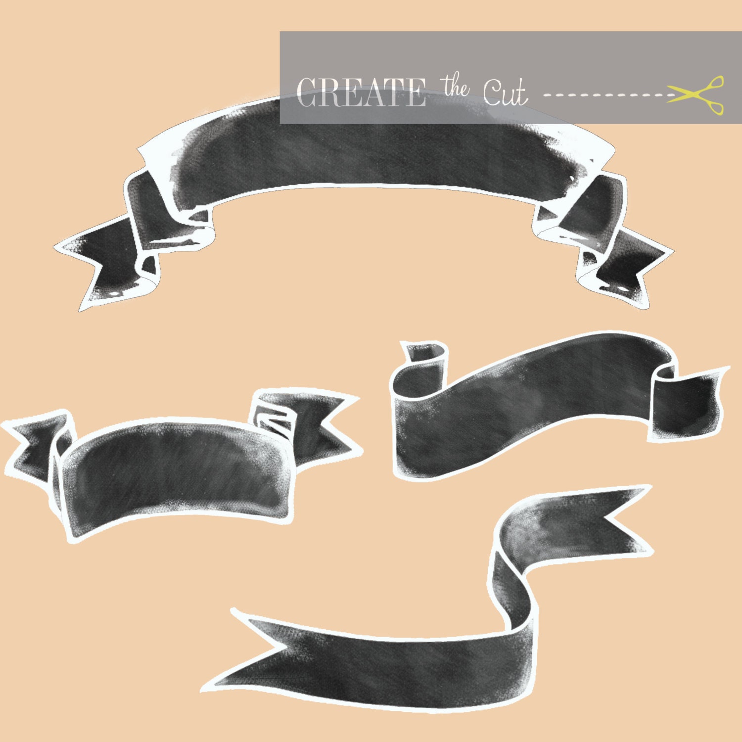 Chalkboard Banners Illustrations Hand-drawn Clip Art - Etsy UK