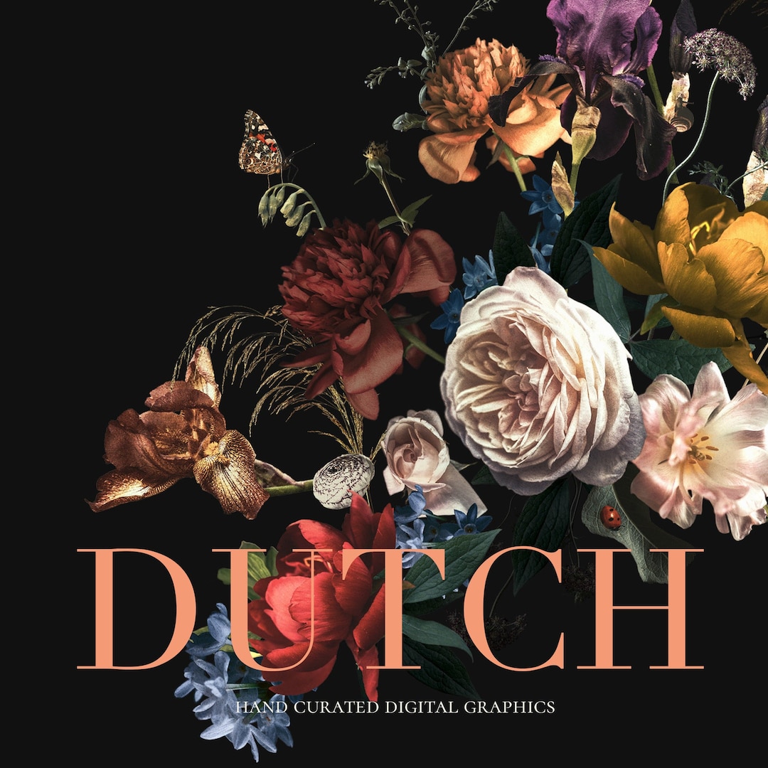 Dutch Floral Clipart - Real Flower Clip Art - Digital Floristry ...