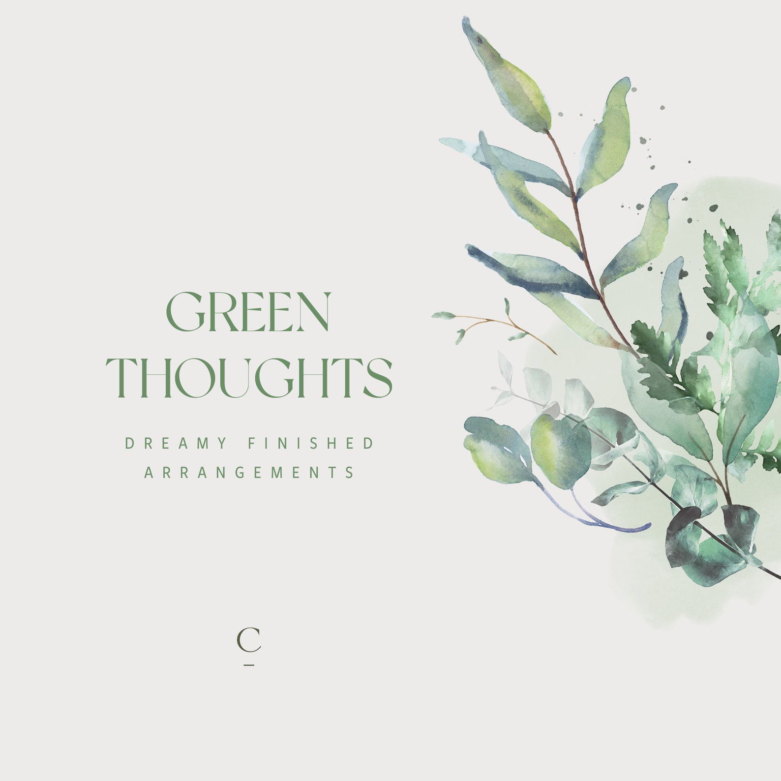 Watercolor Bouquet Bundle Watercolor Greenery Eucalyptus | Etsy