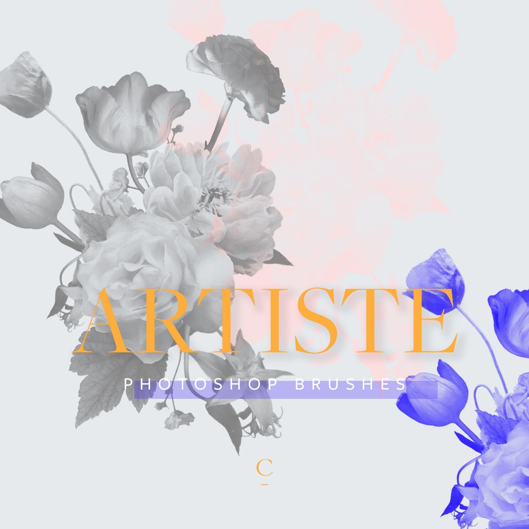 14 Floral Photoshop Brushes, Photoshop Stamps, Flower Stamps, Photoshop ...