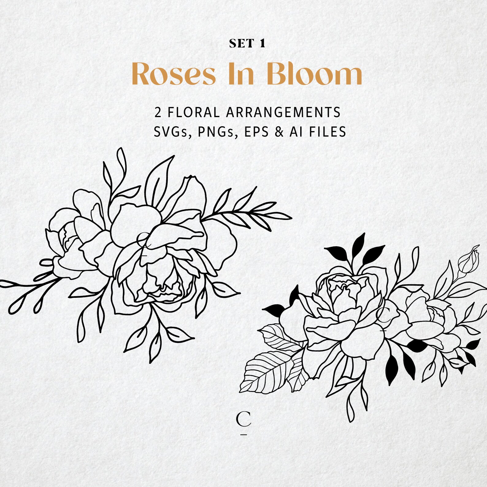 2 Rose Svg Flower Svg Commercial Use SVG Files for Cricut - Etsy UK