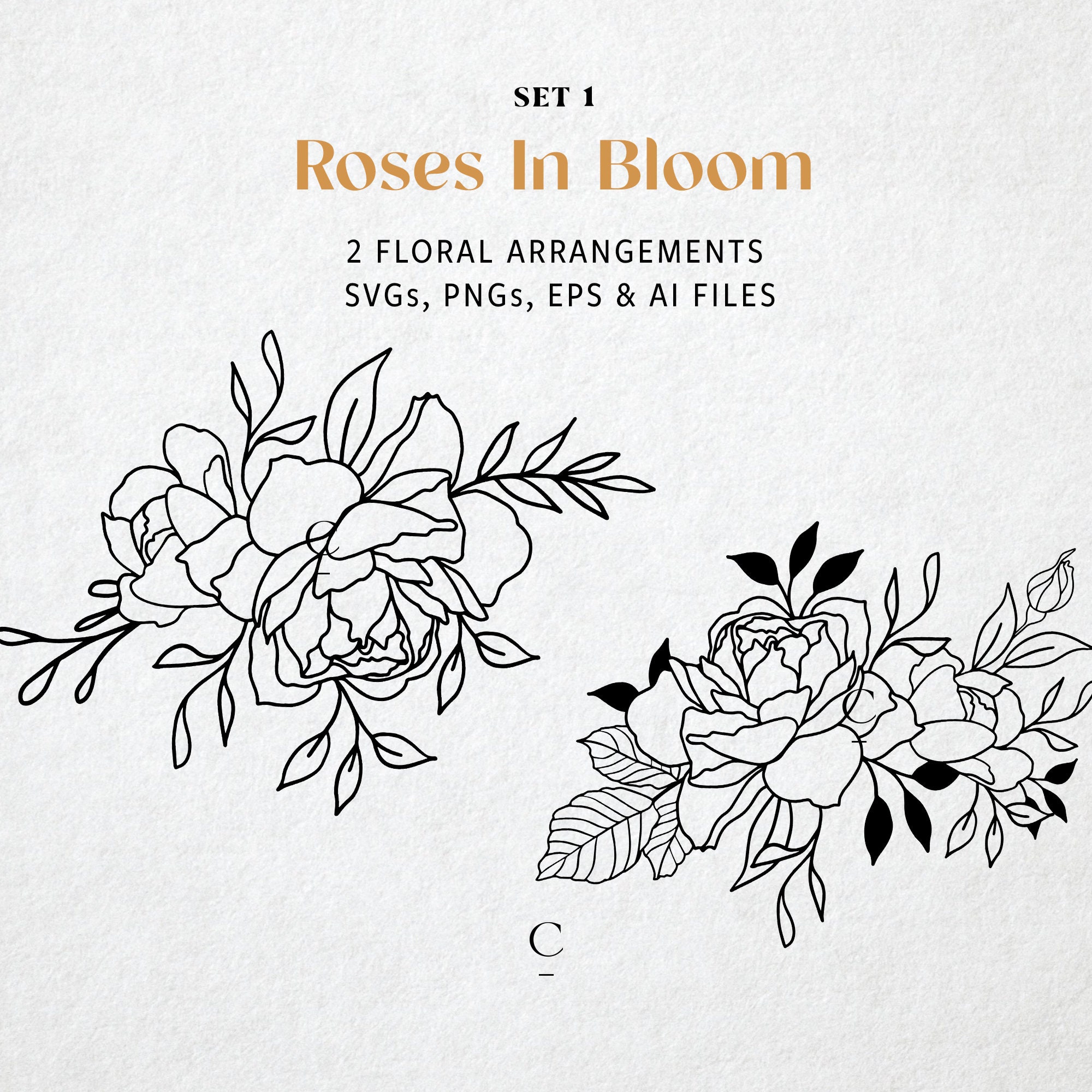 2 Rose Svg Flower Svg Commercial Use SVG Files for Cricut - Etsy UK