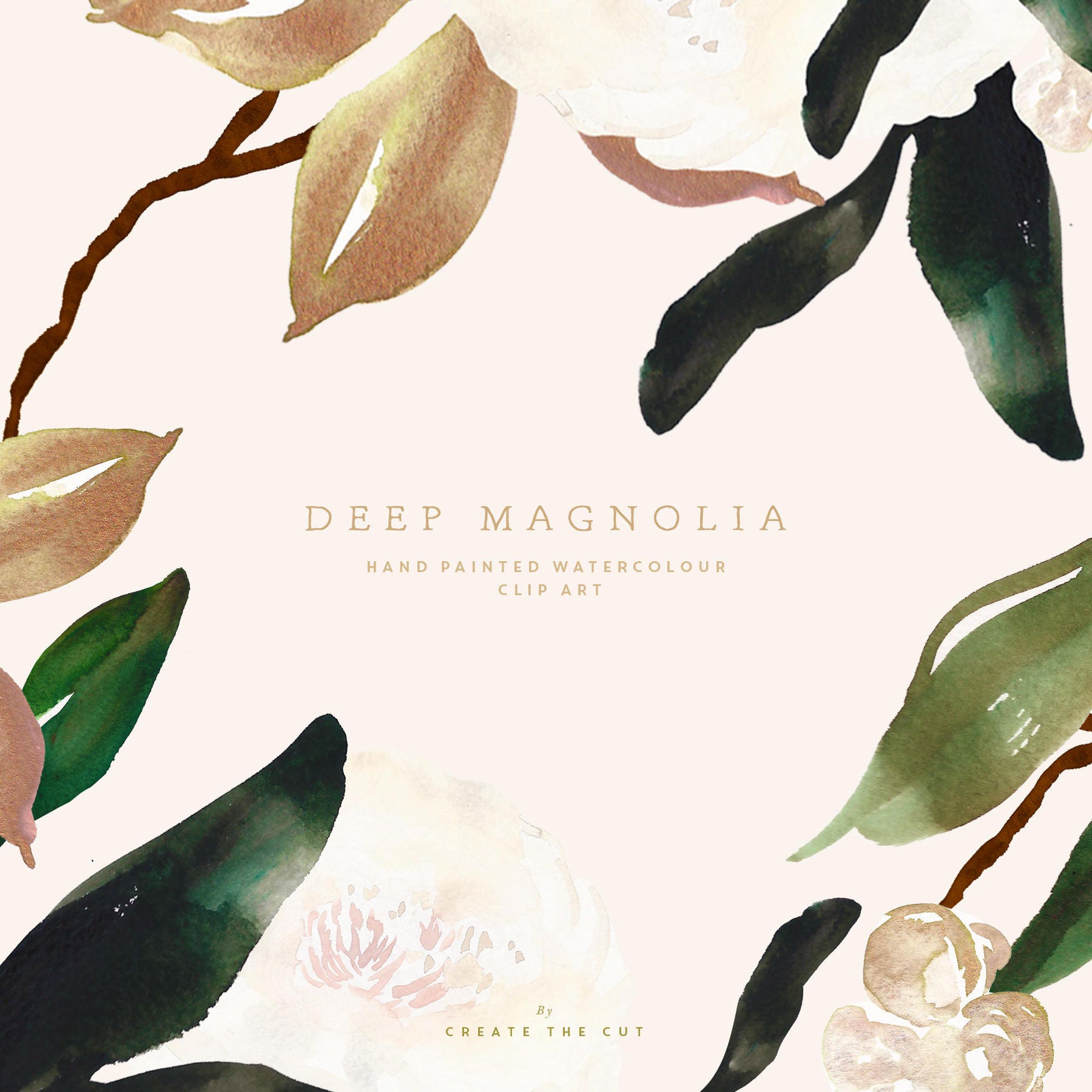 Floral Watercolor Clipart Botanical Watercolor Clip Art | Etsy