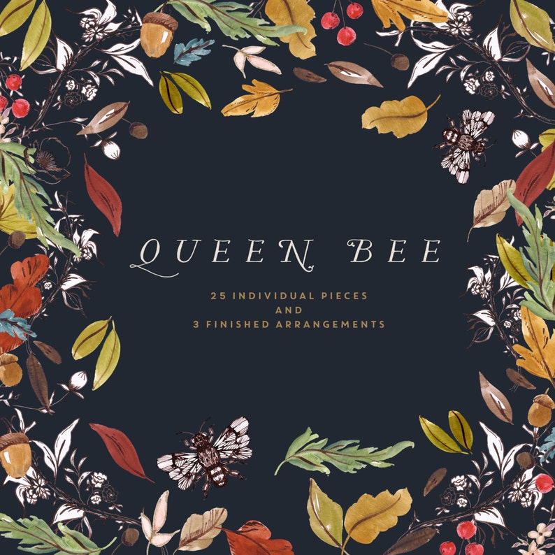 Hand Painted Watercolor Fall Clipart, Autumn Illustrations, PNG Clip ...