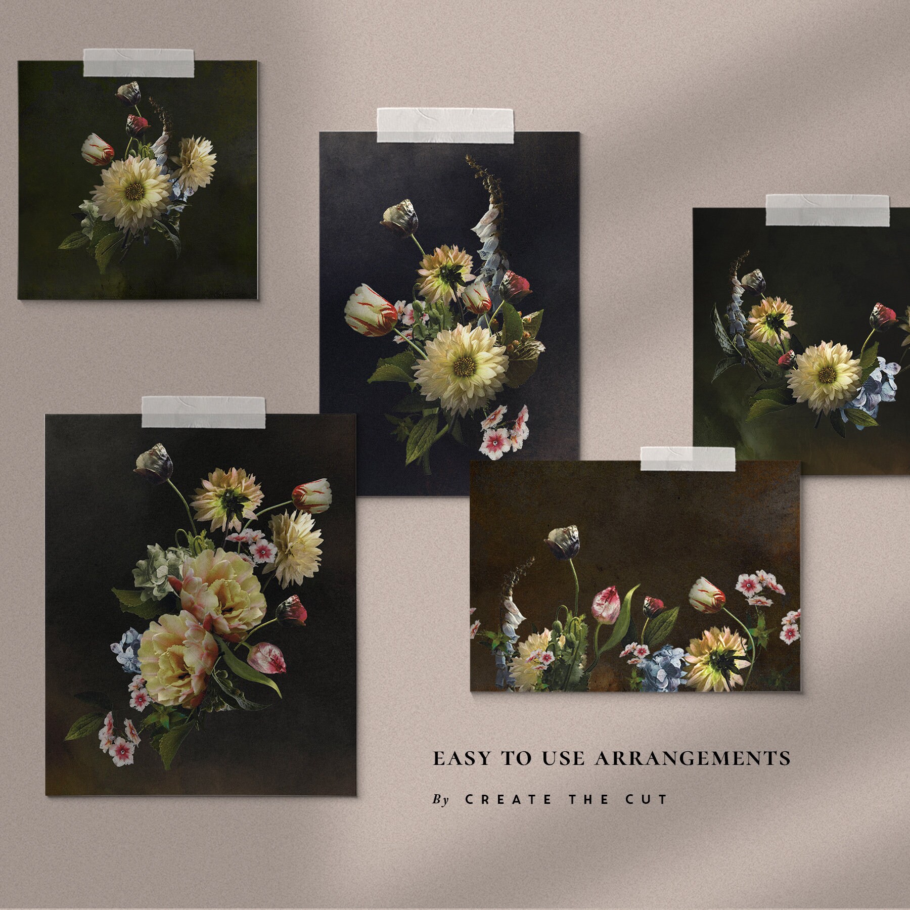 Real Flower Clip Art Floral Clipart Floral Frame PNG - Etsy
