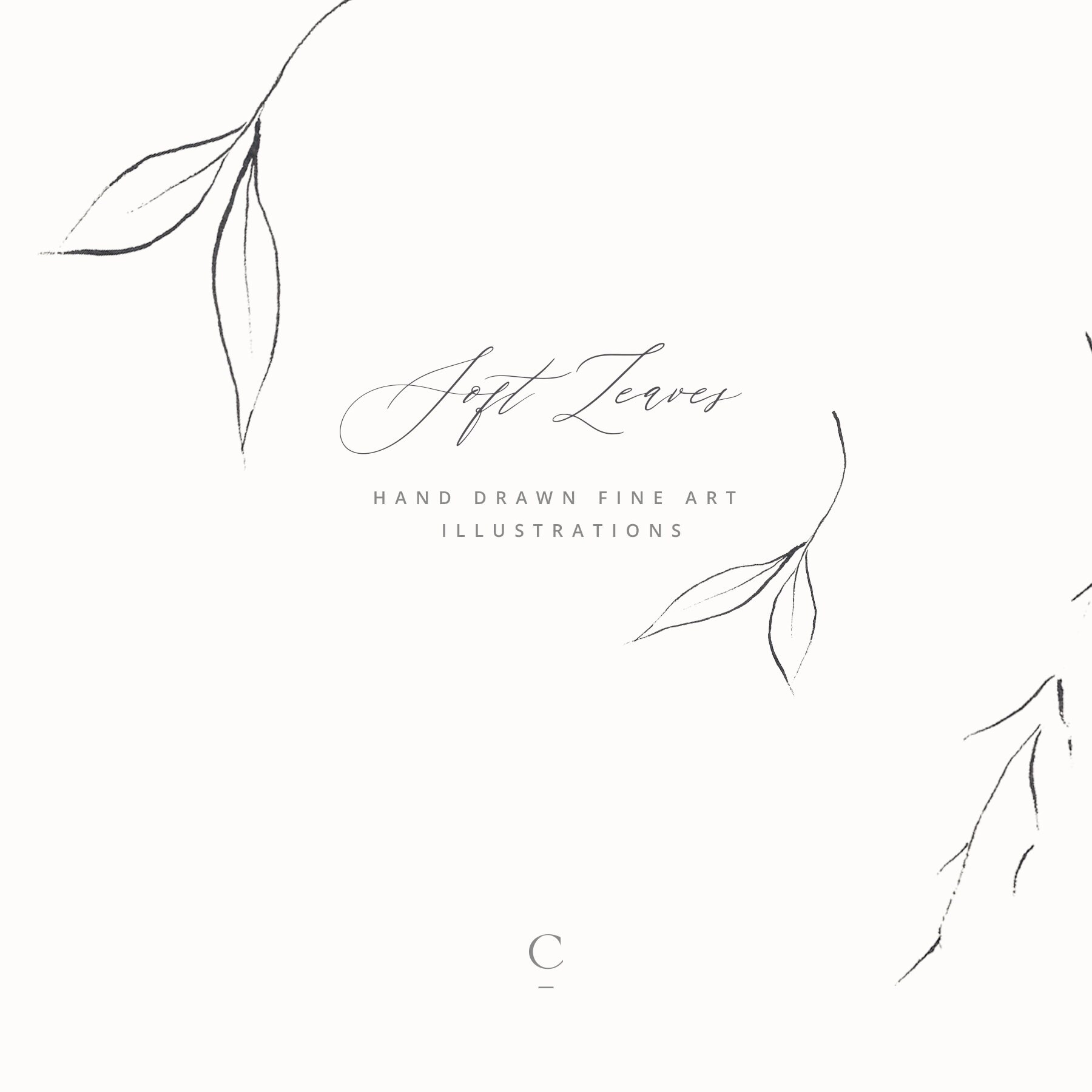 Soft Leaves | Hand-drawn Fine Art Graphic Images | Soft Transparent ...
