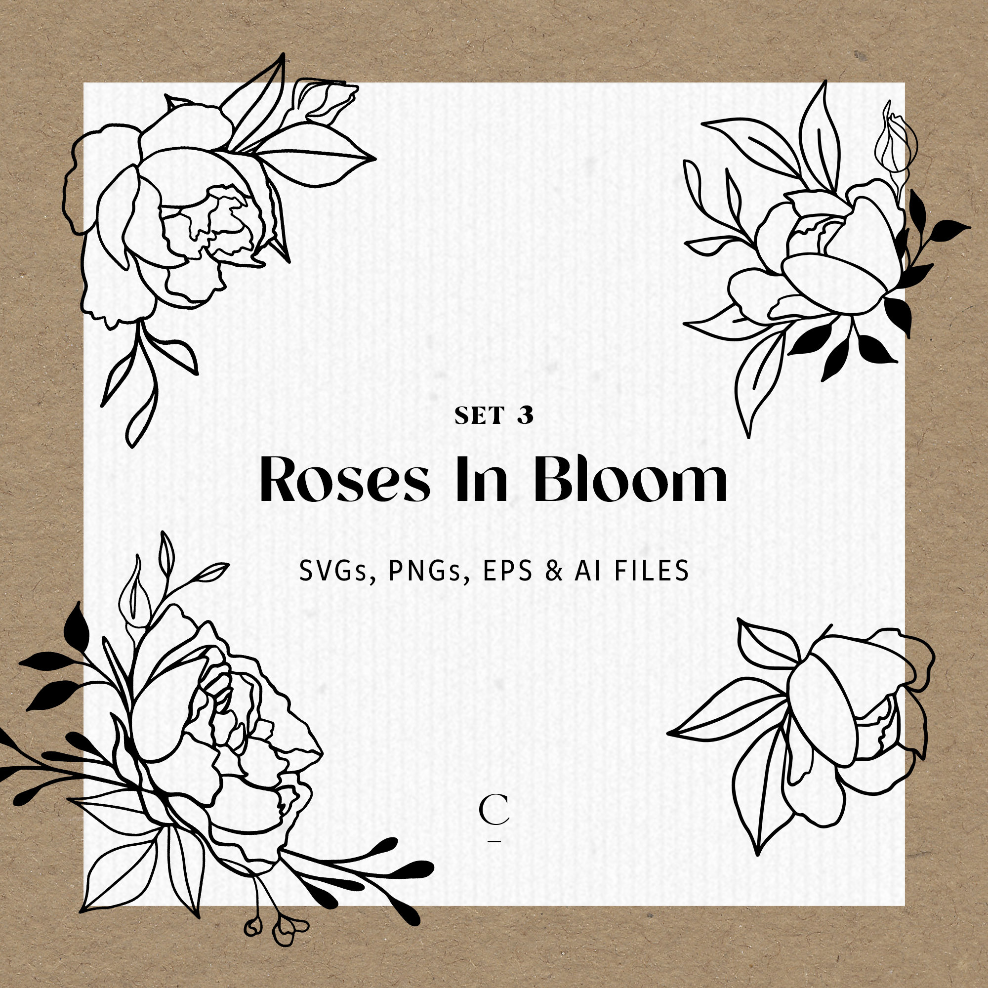4 Rose SVG Arrangements Floral SVG files for Cricut & | Etsy