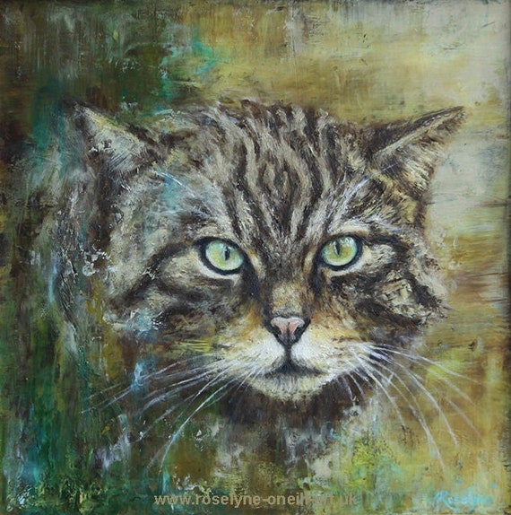 Art & Collectibles Scottish Wildcat fine art Highland Tiger giclee ...