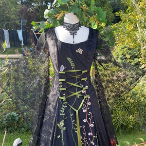 Gothic Vampire Samhain Black Halloween Ball Gown Meadow Boho ...