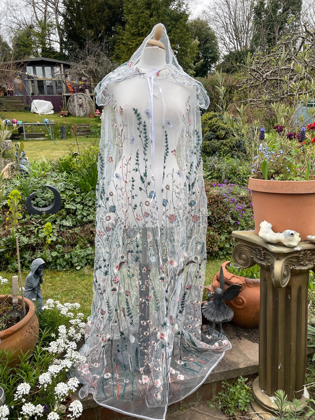 WHITE Exquisite Woodland Beltane Meadow Fairy Boho Pre - Etsy