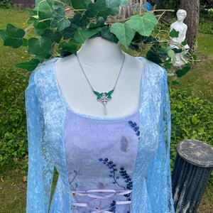 Celtic Boho Sky Blue & Lilac Fairycore Goddess Medieval Elfcore Meadow ...