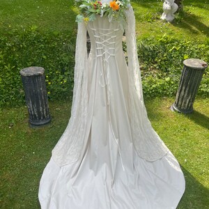 Elfcore Pale Champagne Ivory Duchess Satin Bride Ivory Fairycore Meadow ...