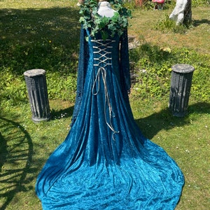 Celtic Elfcore Bride Teal & Ivory Rose Meadow Boho Goddess Medieval ...