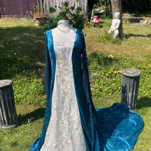 Celtic Elfcore Bride Teal & Ivory Rose Meadow Boho Goddess Medieval ...