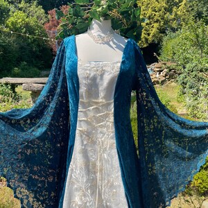 Celtic Elfcore Bride Teal & Ivory Rose Meadow Boho Goddess Medieval ...