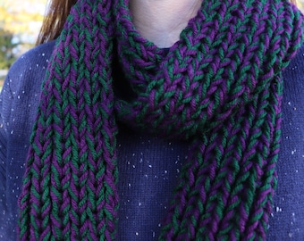 Knit Scarf Purple | Etsy
