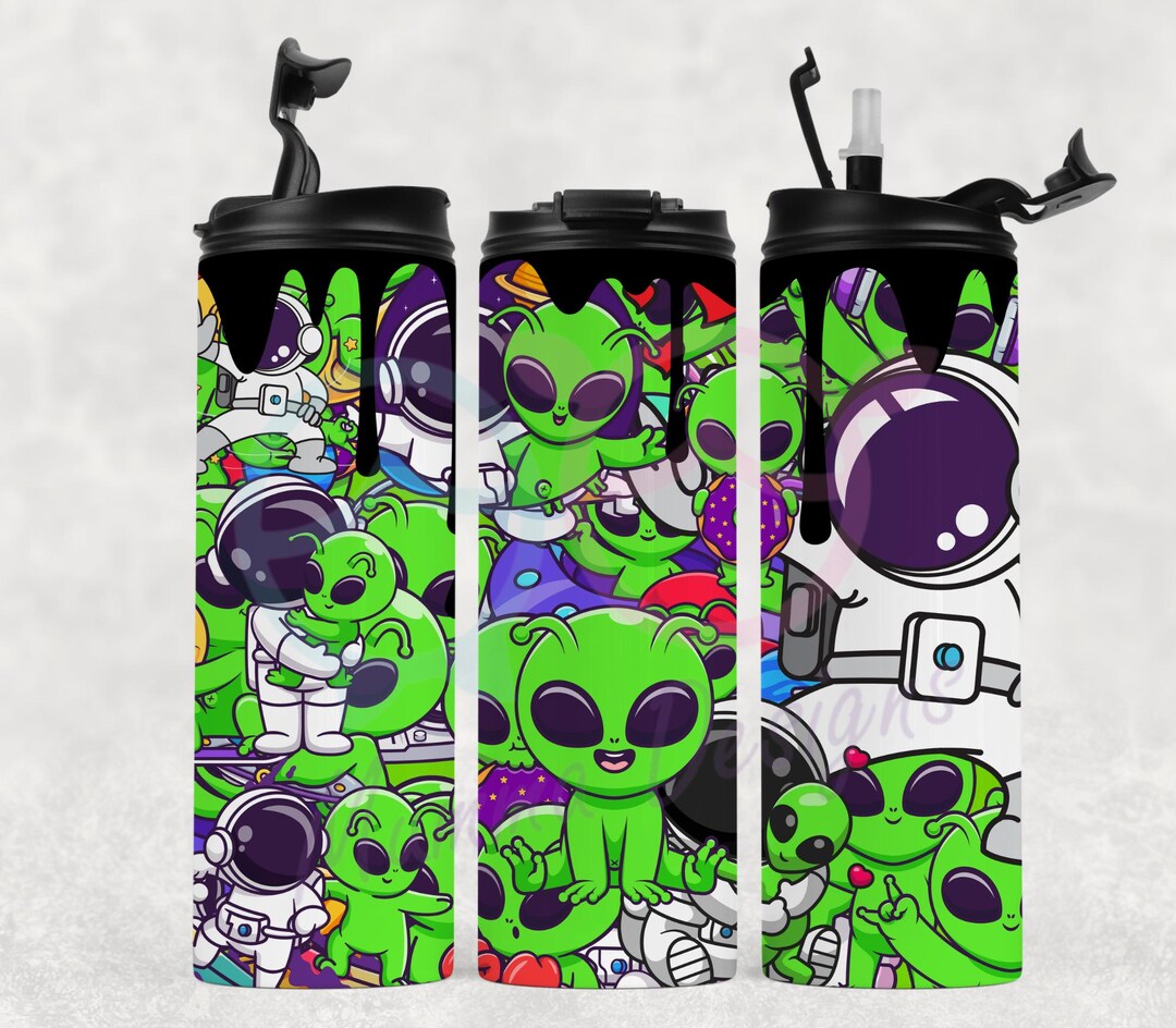 Alien Collage Stickers Drip ~ 20oz Tumbler PNG File - Etsy