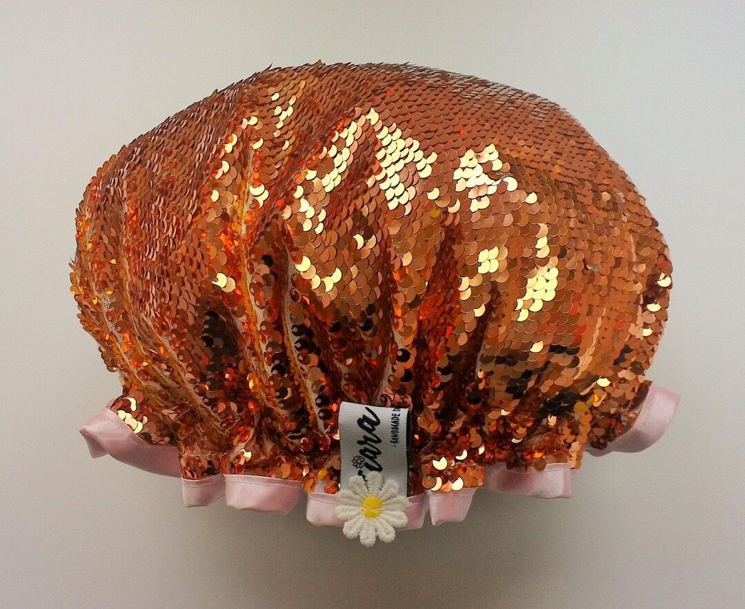 Luxury Rose Gold/reversible Yellow Gold Sequin Waterproof Sequin Shower ...