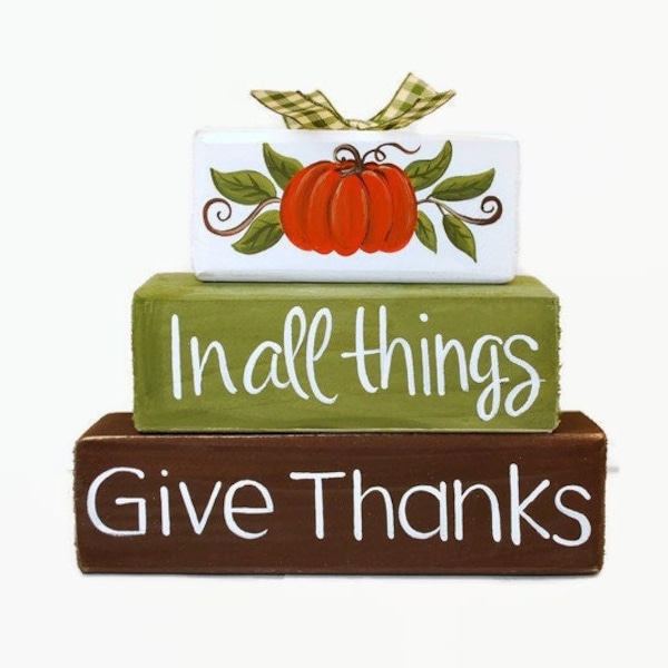 Give Thanks Blocks - Etsy