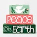 Peace on Earth Christmas Decor Woodenblock Dove Inspirational Gift ...