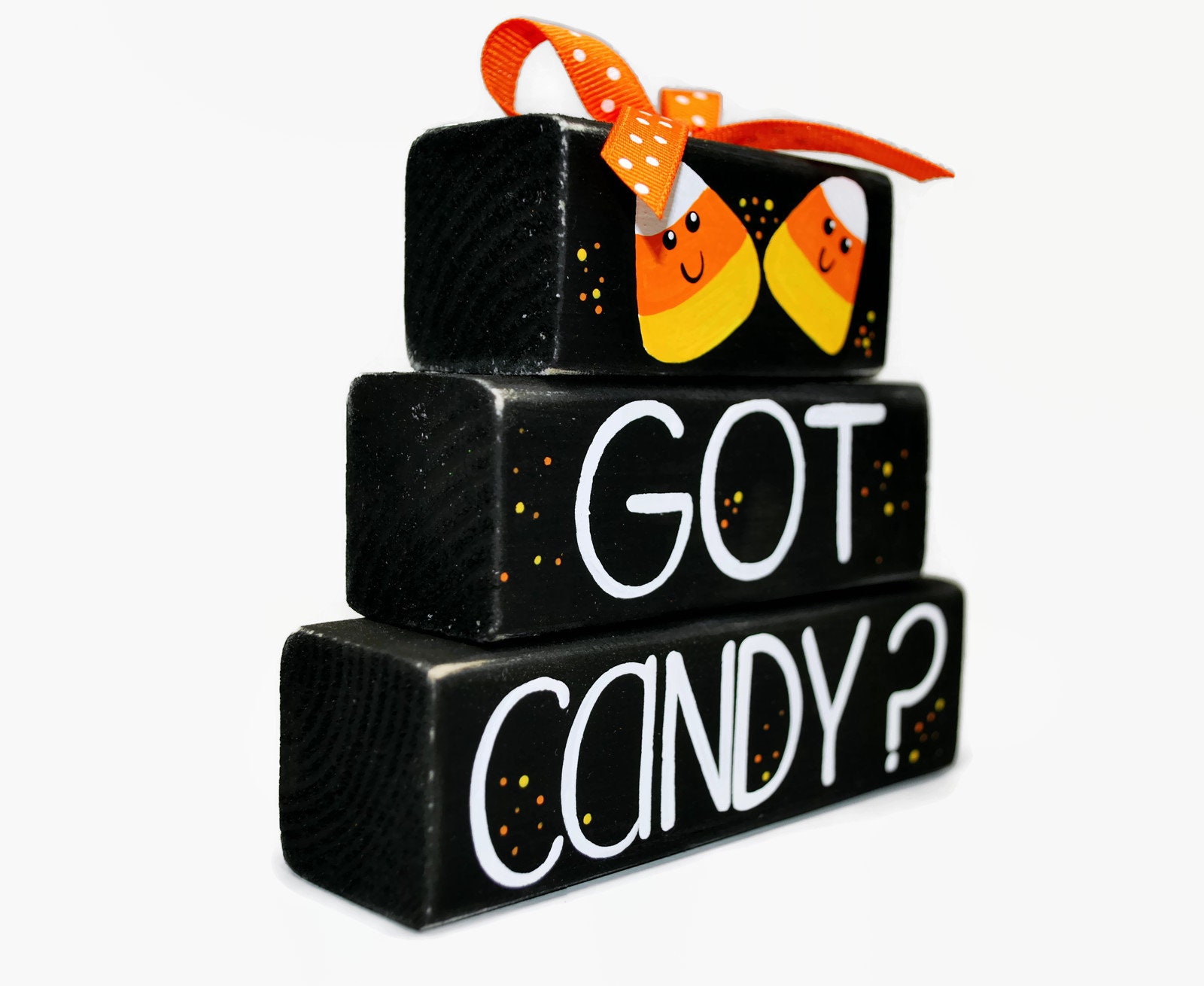 Halloween Candy Corn Got Candy WoodenBlock Shelf Sitter Stack | Etsy