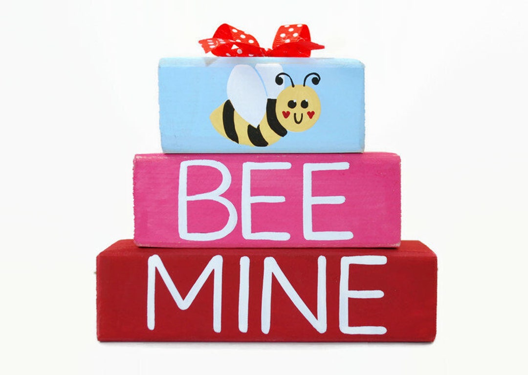 Bee Mine Bumble Bee Valentines Day Decor Red Pink Secret Crush Gift ...