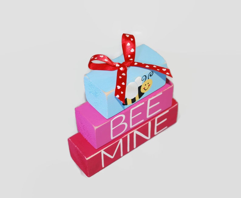 Bee Mine Bumble Bee Valentines Day Decor Red Pink Secret Crush - Etsy