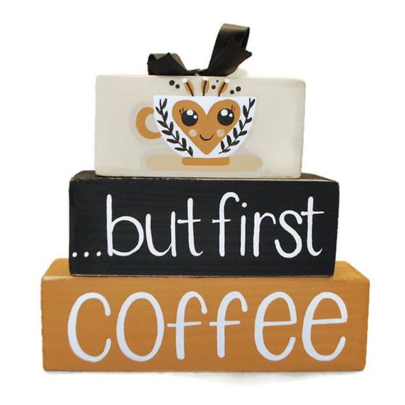 Coffee Bar Wooden Blocks - Etsy