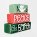 Peace on Earth Christmas Decor Woodenblock Dove Inspirational Gift ...