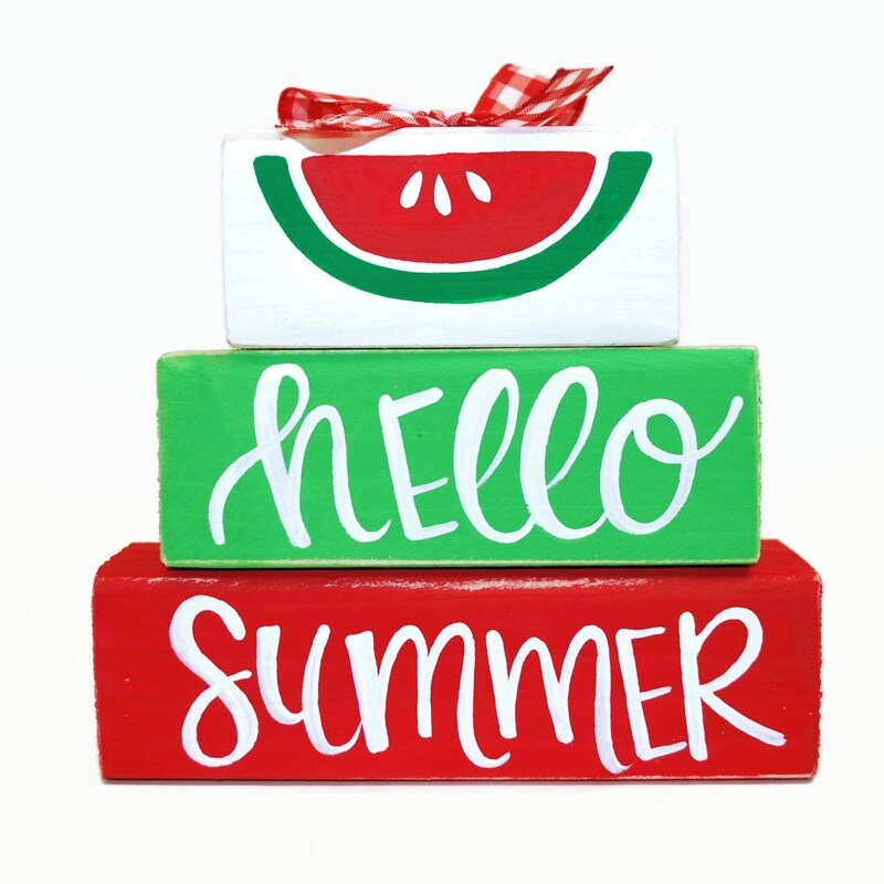 Watermelon Summer Blocks - Etsy