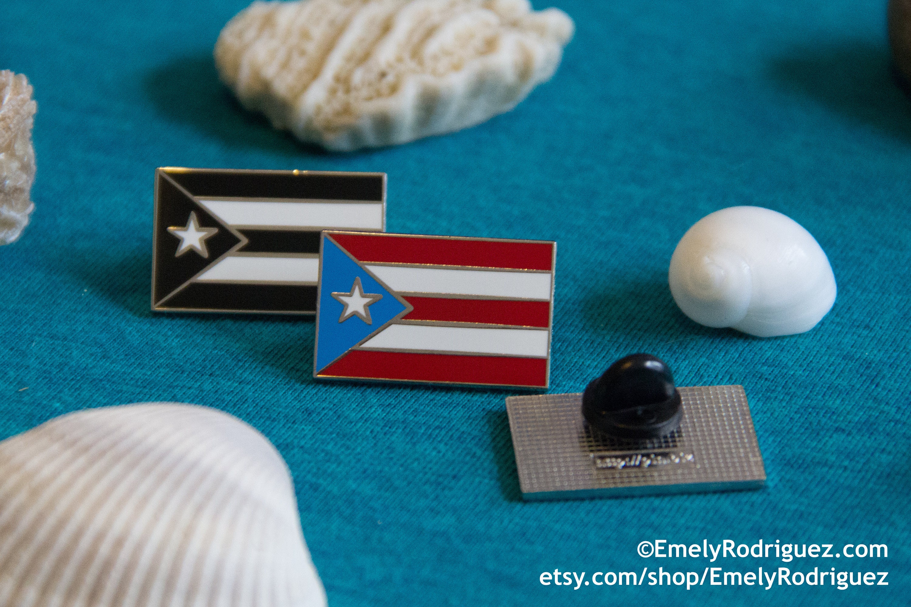 Small Puerto Rico Flag Enamel Pin Black or Color | Etsy
