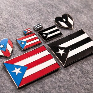 Small Puerto Rico Flag Color or Black - Enamel Pin - Etsy